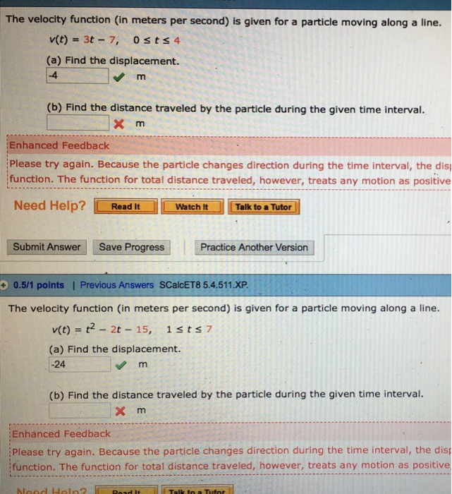 Solved The velocity function (in meters per second) is given | Chegg.com