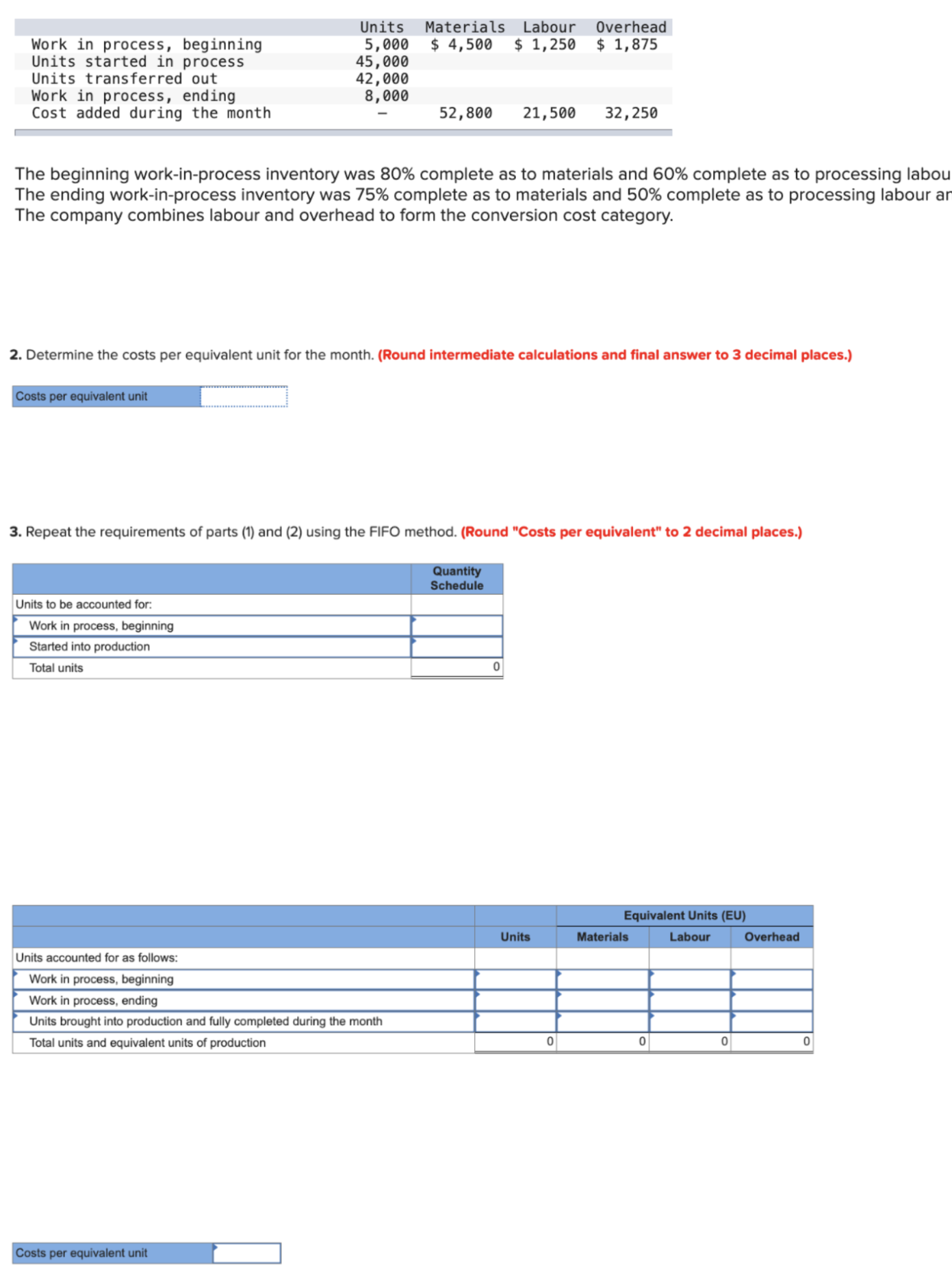 Solved The beginning work-in-process inventory was | Chegg.com