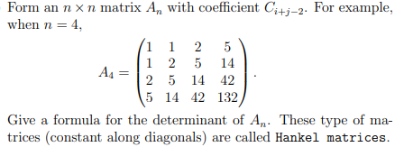 Solved Form an nxn matrix An with coefficient Citi-2. For | Chegg.com