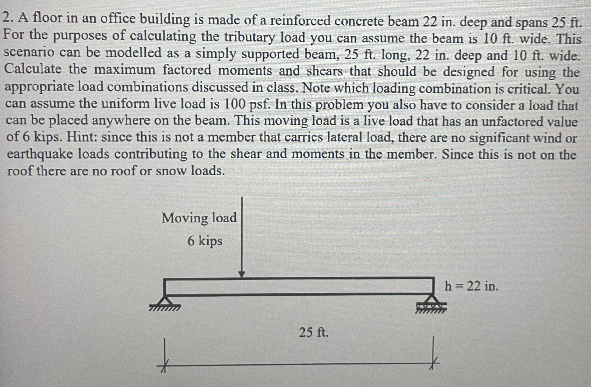 Solved A floor in an office building is made of a reinforced | Chegg.com