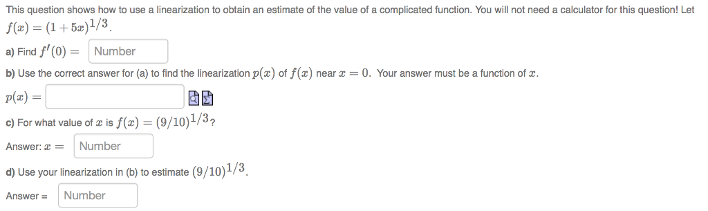 Solved This Question Shows How To Use A Linearization To