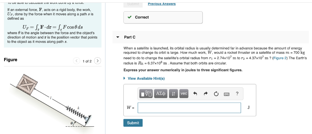 Solved revious Ans If an external force, F, acts on a rigid | Chegg.com