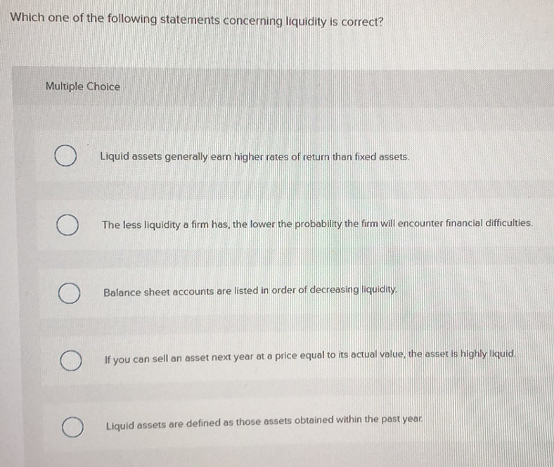 Solved Which one of the following statements concerning | Chegg.com