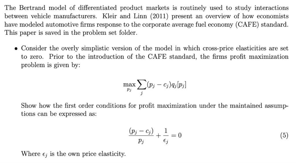 Solved The Bertrand model of differentiated product markets | Chegg.com