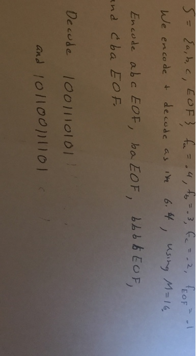 data compression, encode the new code for part a then | Chegg.com