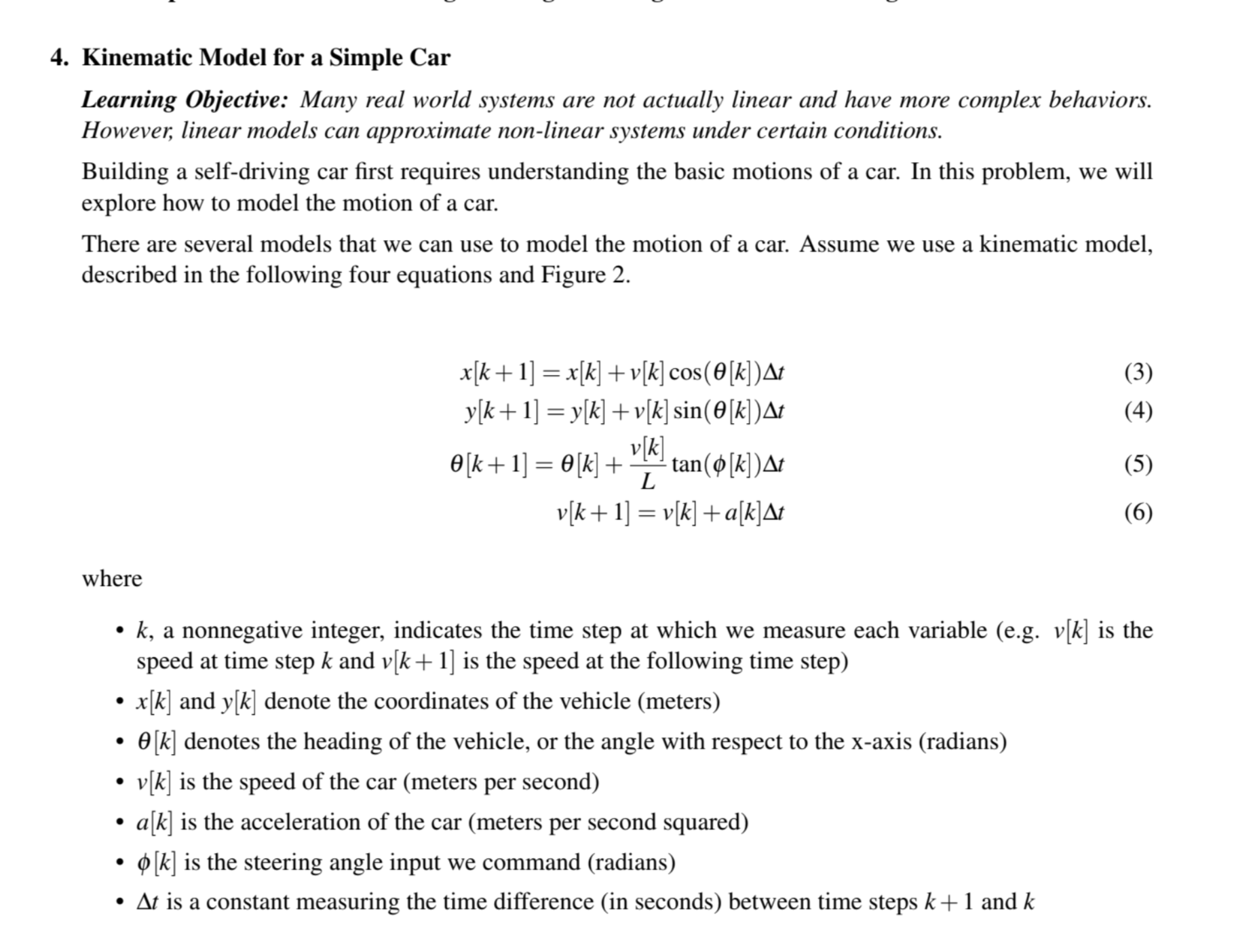 Solved Figure 2: Vehicle Kinematic Model - L is a constant | Chegg.com