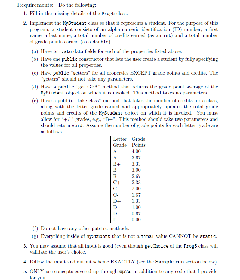 Solved By Java Please! Prog 5 import | Chegg.com