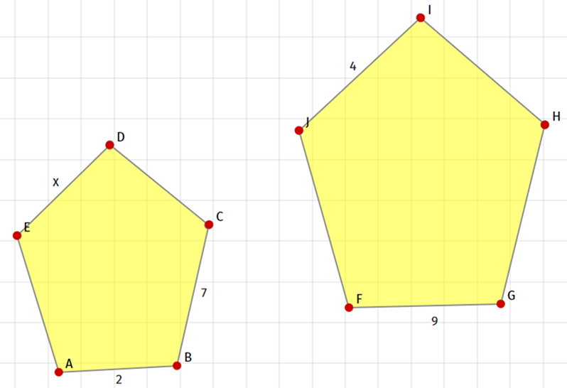 Solved If pentagons ABCDE and FGHIJ, shown below, are | Chegg.com