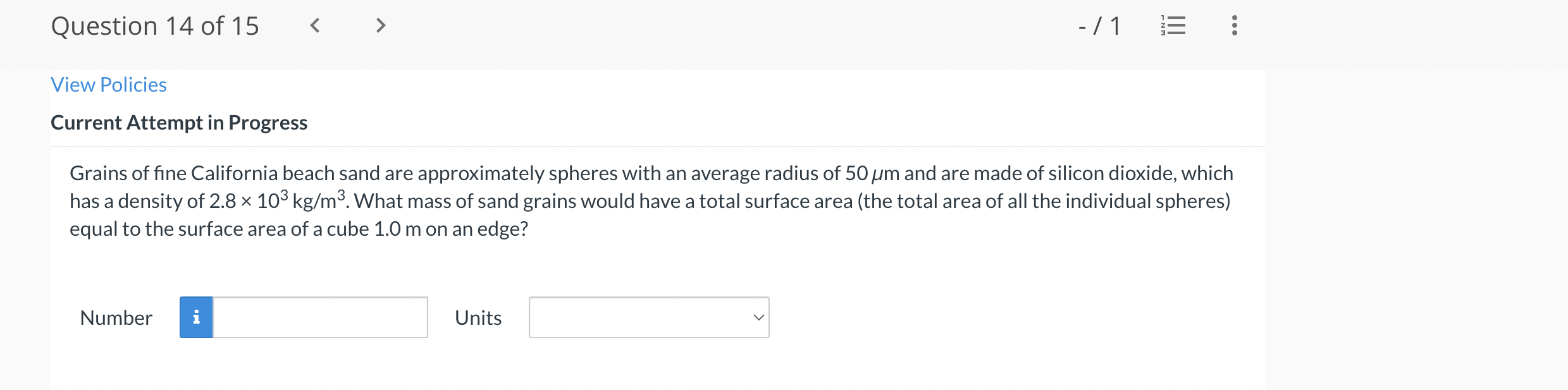 Solved One cubic centimeter of a typical cumulus cloud | Chegg.com