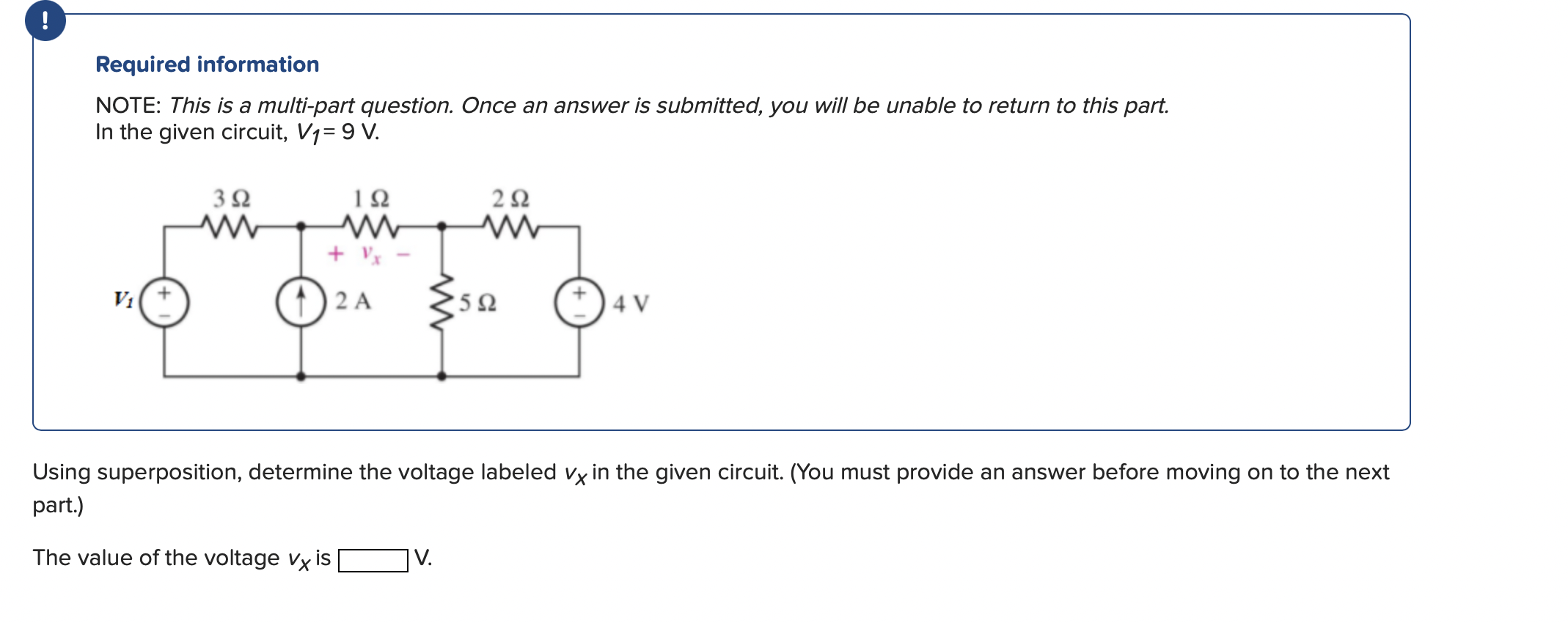 Solved ! Required information NOTE: This is a multi-part | Chegg.com