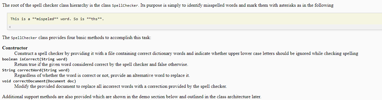 Solved The root of the spell checker class hierarchy is the | Chegg.com