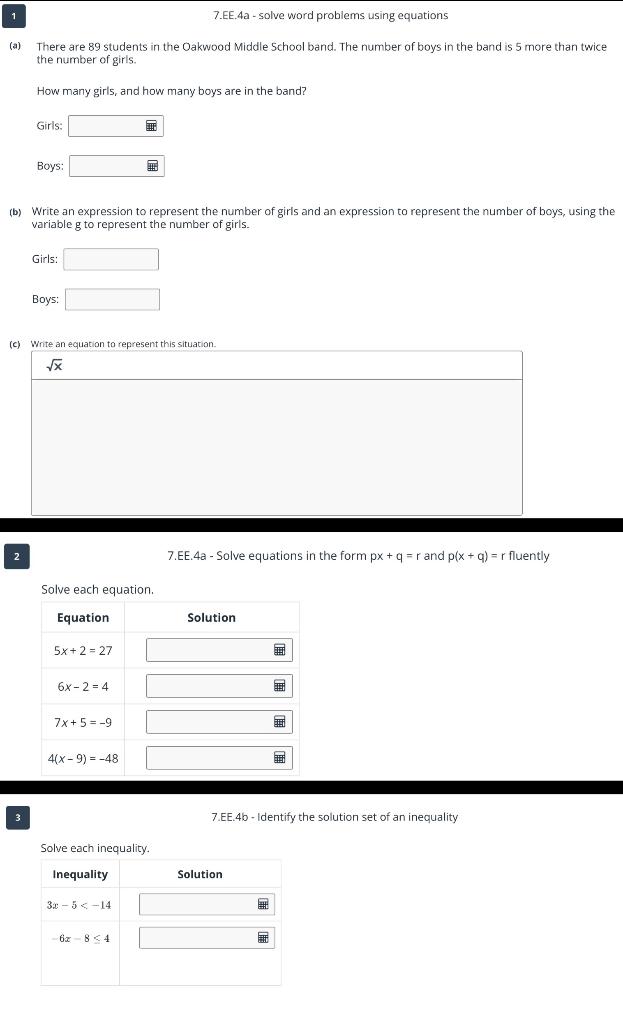Solved 7.EE.4a - solve word problems using equations (a) | Chegg.com