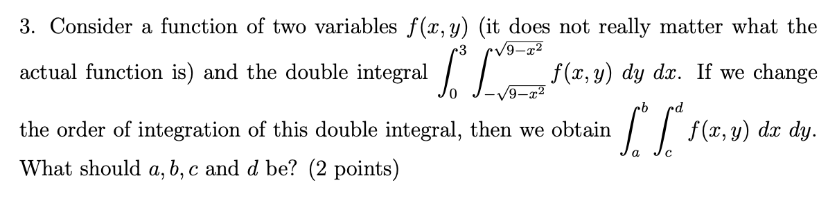 Solved 3. Consider a function of two variables f(x,y) (it | Chegg.com