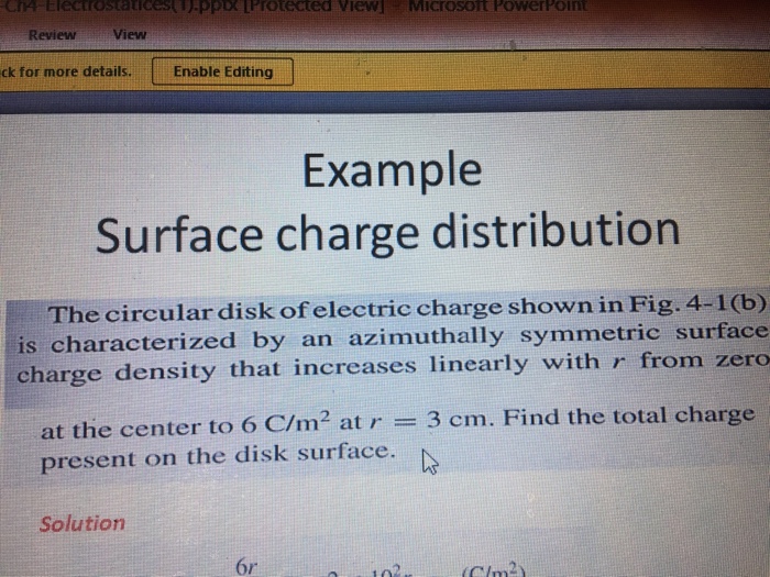 Solved The circular disk of electric charge shown in Fig. | Chegg.com