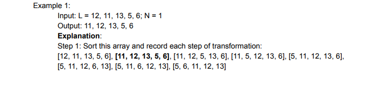 Solved Please use insertion sort to sort the array L, and | Chegg.com