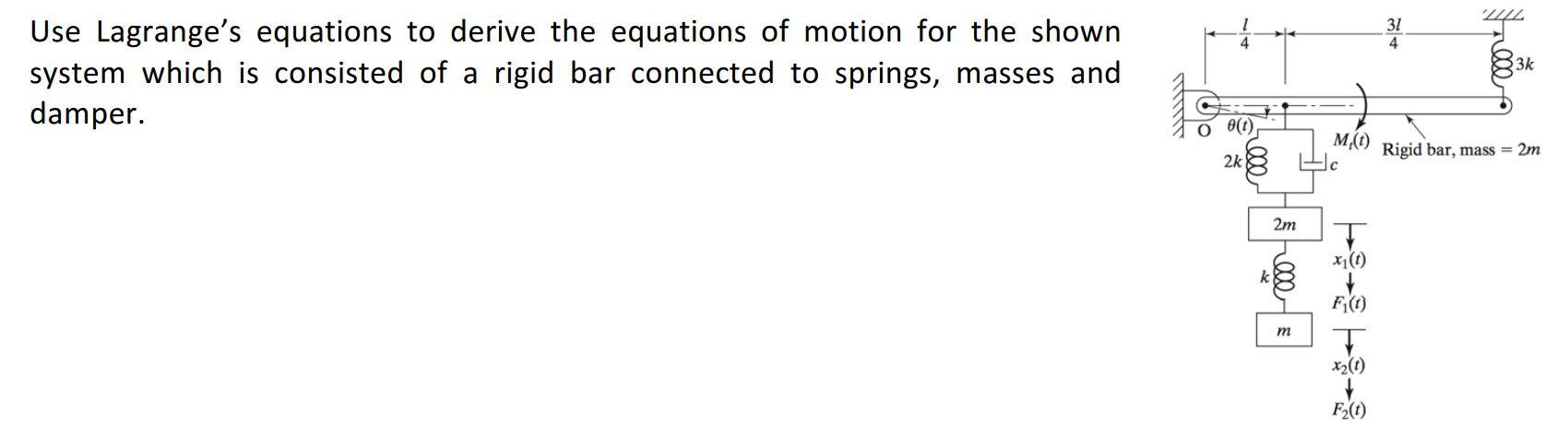Solved Use Lagrange’s equations to derive the equations of | Chegg.com