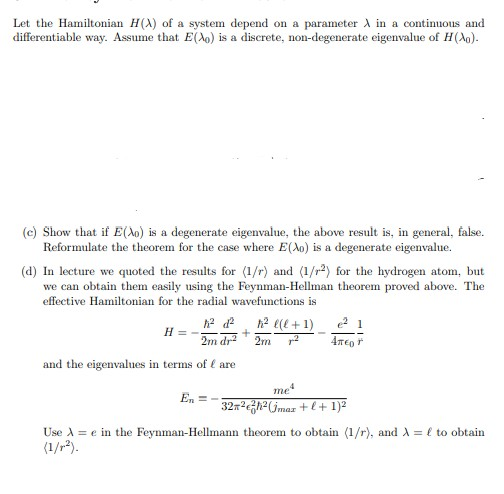 Solved Let the Hamiltonian H(X) of a system depend on a | Chegg.com