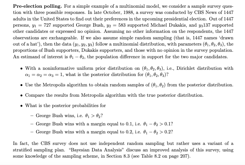 Solved Markov Chain Monte Carlo For Multiparameter