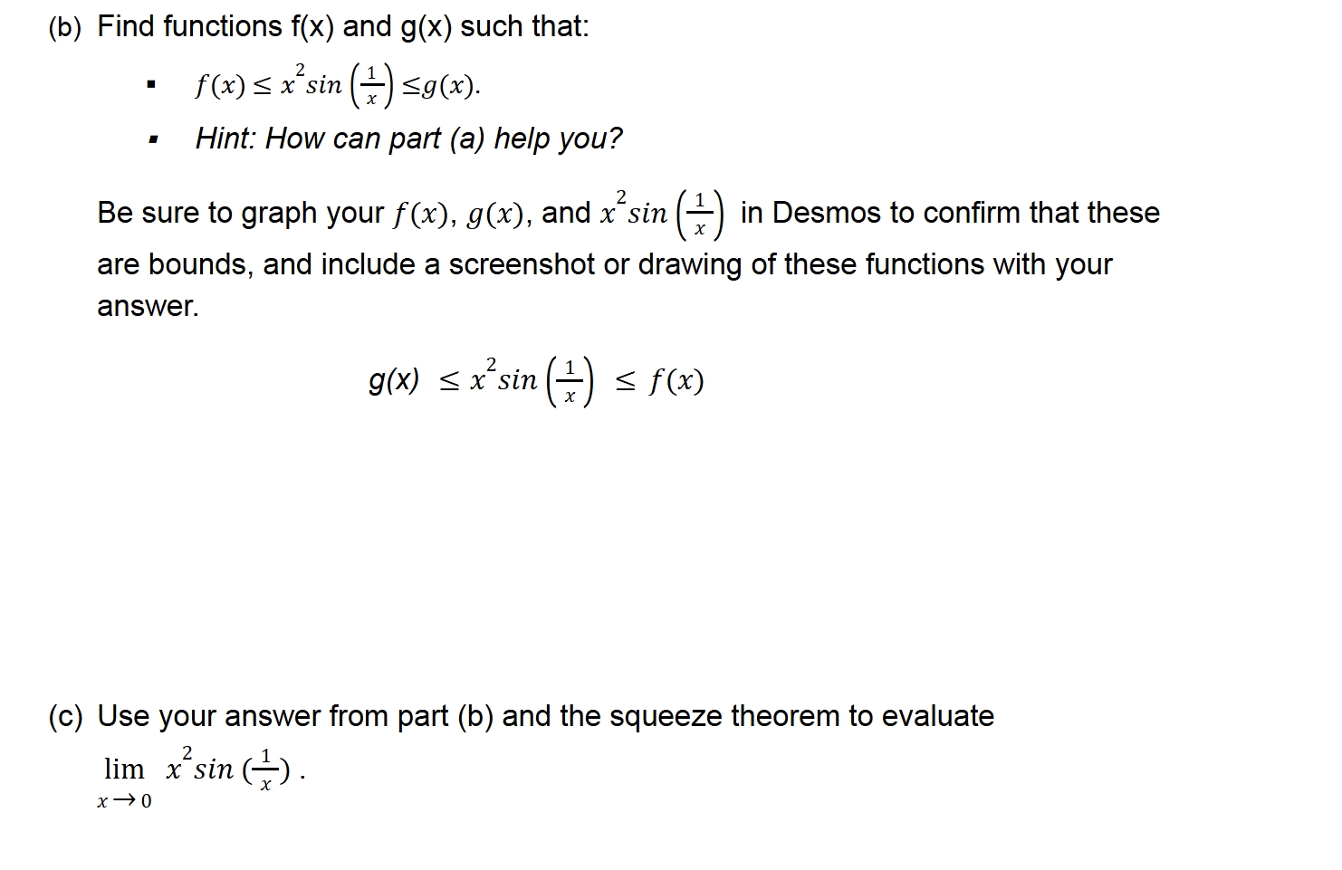 Solved (b) ﻿Find functions f(x) ﻿and g(x) ﻿such | Chegg.com