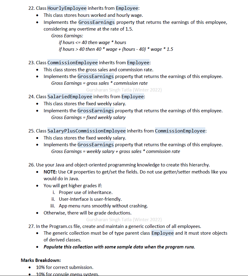 Solved Instructions 1 Make A Net Console App Using C In 1420