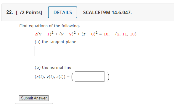 Solved Find equations of the following. | Chegg.com