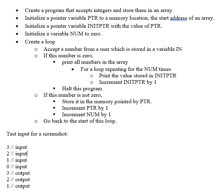 Solved . . Create a program that accepts integers and store | Chegg.com