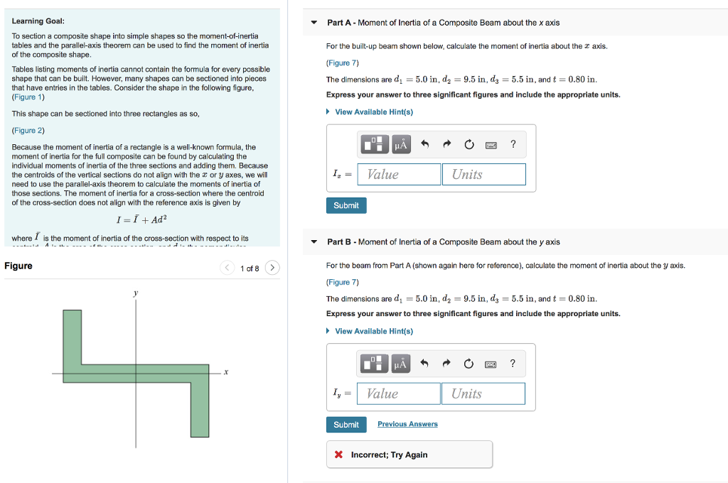 Solved Learning Goal Part A-Moment of Inertia of a Composite | Chegg.com