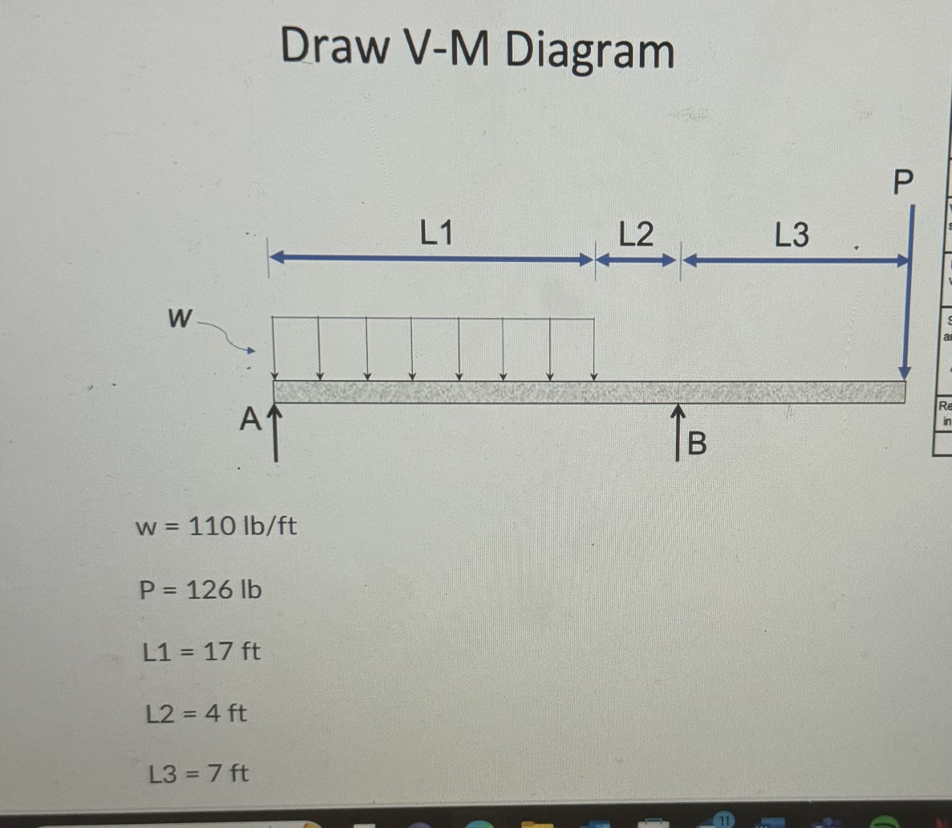 Solved Draw the moment and shear diagrams for the image | Chegg.com
