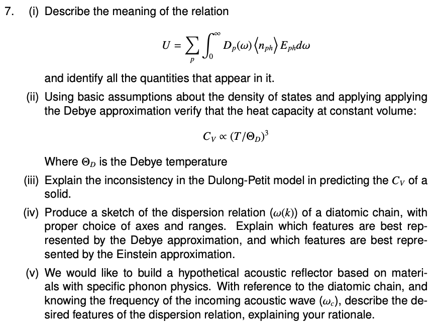 Solved 7. (i) Describe the meaning of the relation Dp(w) | Chegg.com