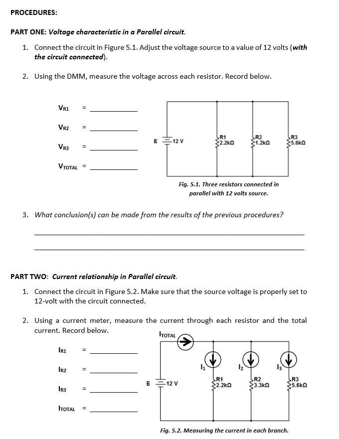 Solved DC PARALLEL CIRCUITS EXPERIMENT NO.5 OBJECTIVES: Upon | Chegg.com