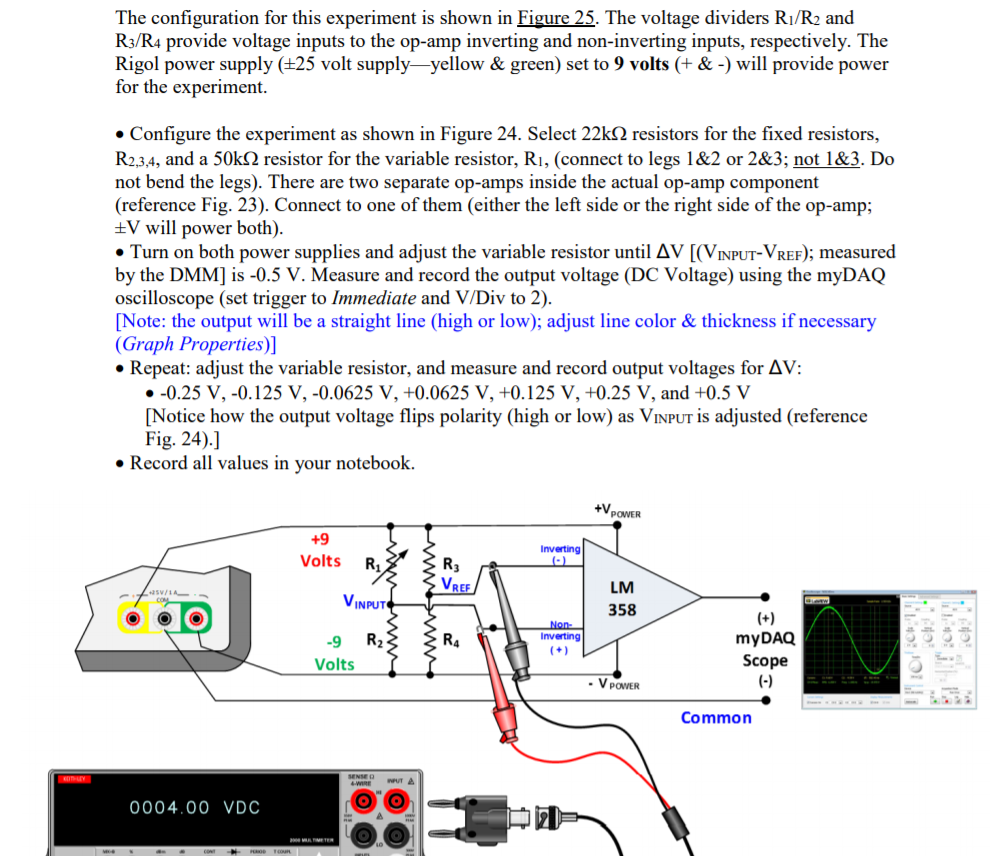 Solved Op-Amp Comparator: Plot the output versus input data | Chegg.com
