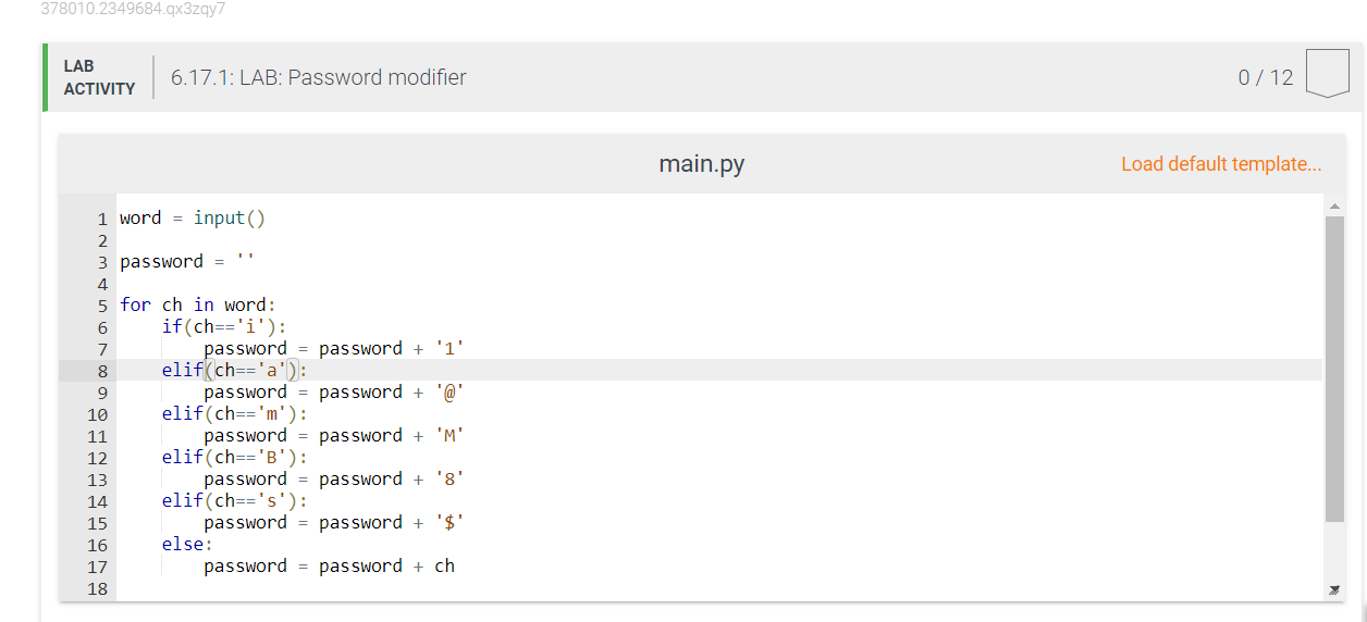 Solved Password modifier Learning Objectives In this lab, | Chegg.com