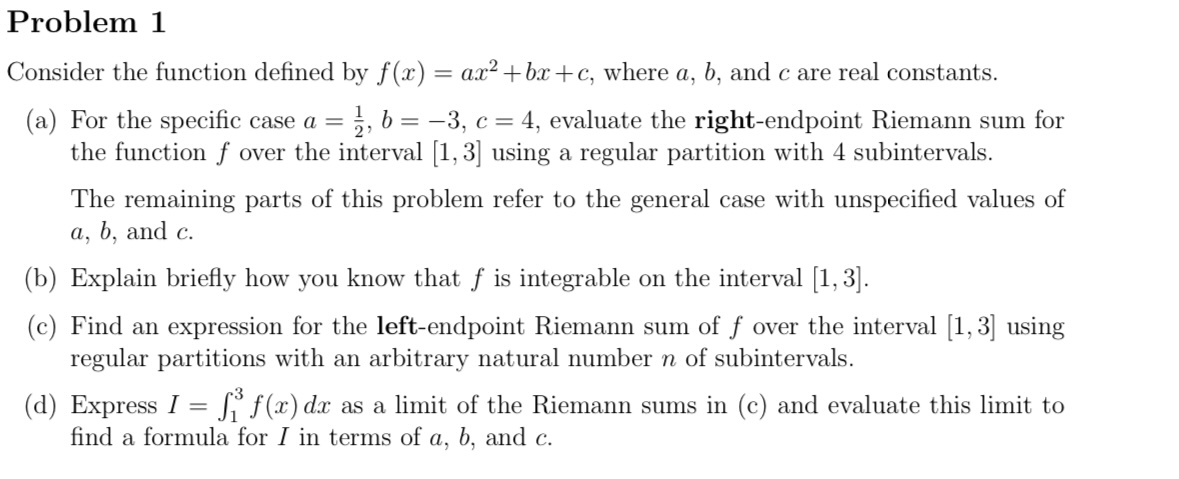 Solved Problem 1Consider the function defined by | Chegg.com