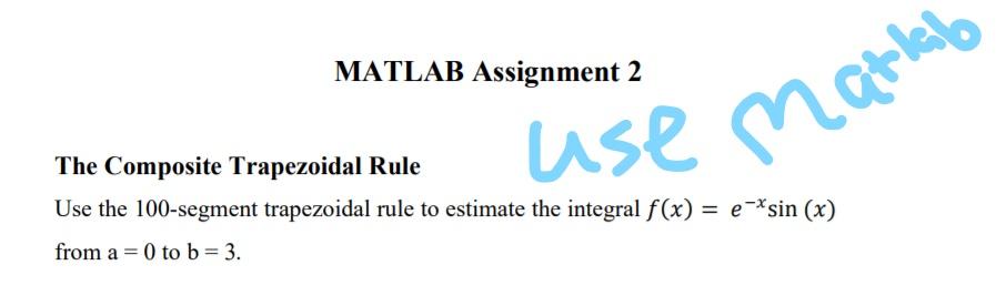 Solved MATLAB Assignment 2 use matlab The Composite | Chegg.com