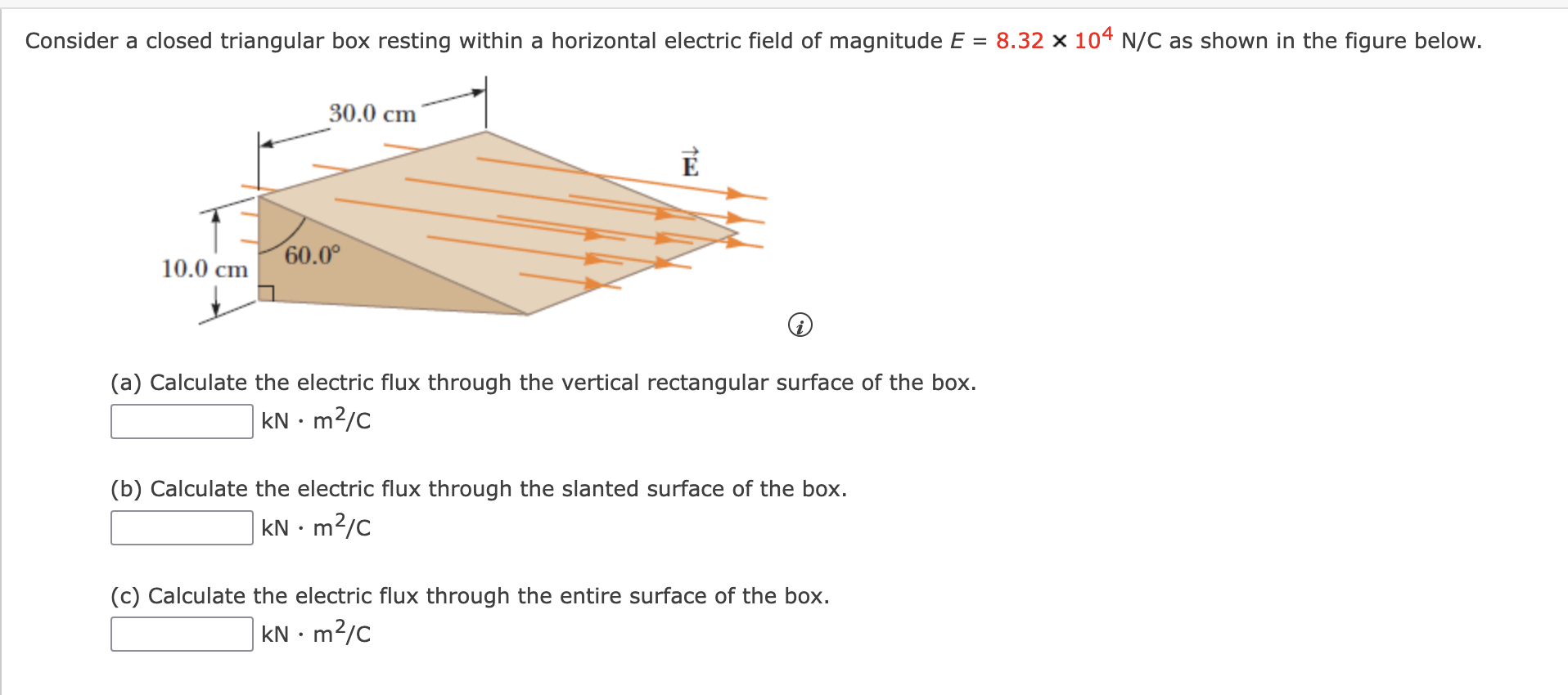 Solved Consider a closed triangular box resting within a | Chegg.com