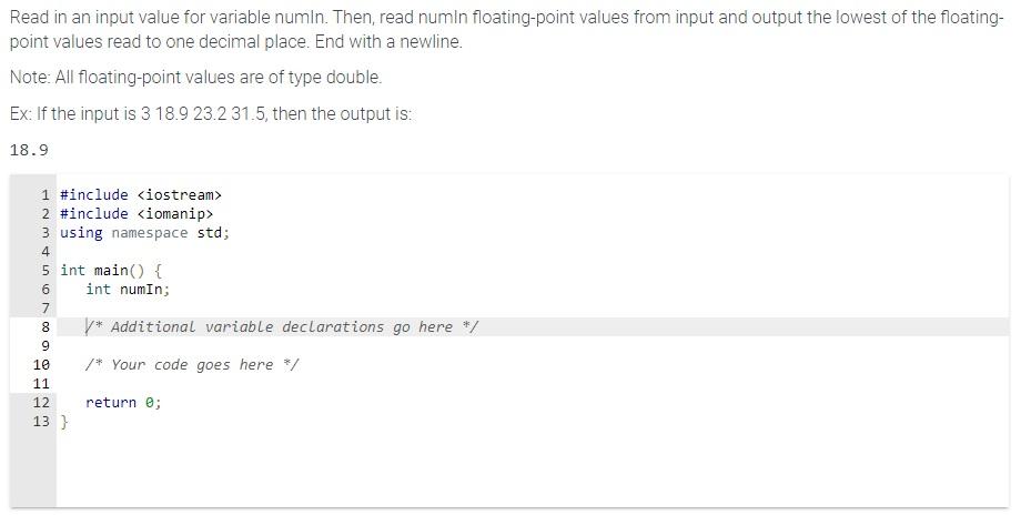 Solved Read in an input value for variable numln. Then, read | Chegg.com Solved Read in an input value for variable numln. Then, read | Chegg.com