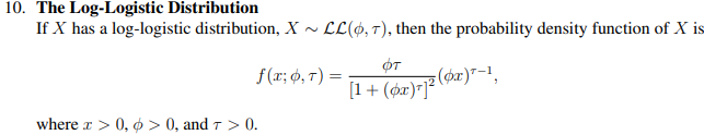 Solved 10. The Log-Logistic Distribution If X has a | Chegg.com