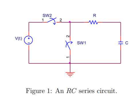 Solved Figure 1 represents an RC series circuit. In this | Chegg.com