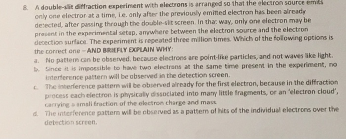 Solved 8. A double-slit diffraction experiment with | Chegg.com