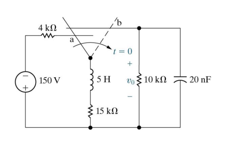 Solved The switch in the circuit below has been in position | Chegg.com