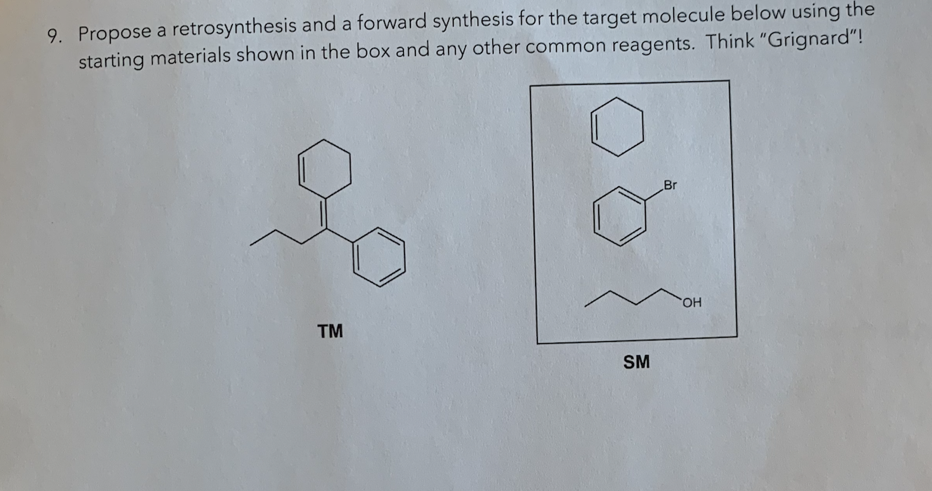 Solved 9. Propose a retrosynthesis and a forward synthesis | Chegg.com