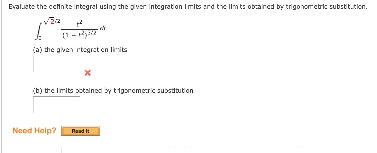 Solved Evaluate the definite integral using the given | Chegg.com