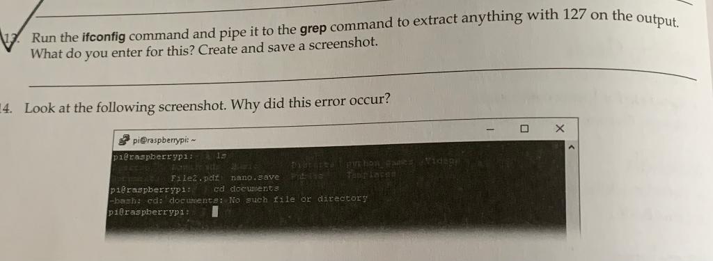 Solved Pinatae fconfig command and pipe it to the grep | Chegg.com