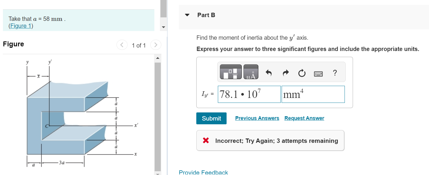 Solved Take that a=58mm.Part B(Figure 1)FigureFind the | Chegg.com