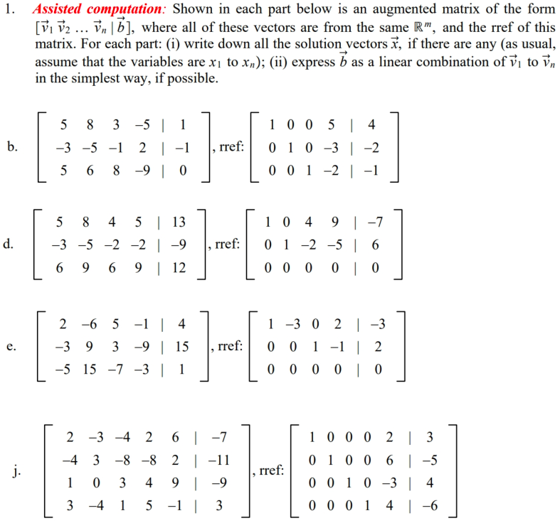 Solved 2. Particular Solutions: Each item below refers to an | Chegg.com
