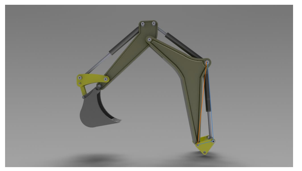 Solved Make a model of the mechanical linkage for the | Chegg.com
