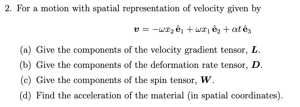 Solved 2. For a motion with spatial representation of | Chegg.com