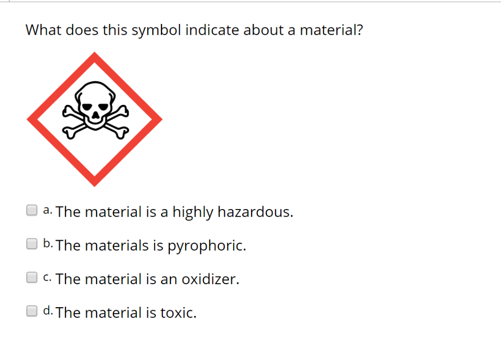 Solved What does this symbol indicate about a material? The | Chegg.com