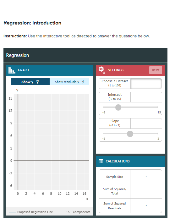 Regression: Introduction Instructions: Use the | Chegg.com