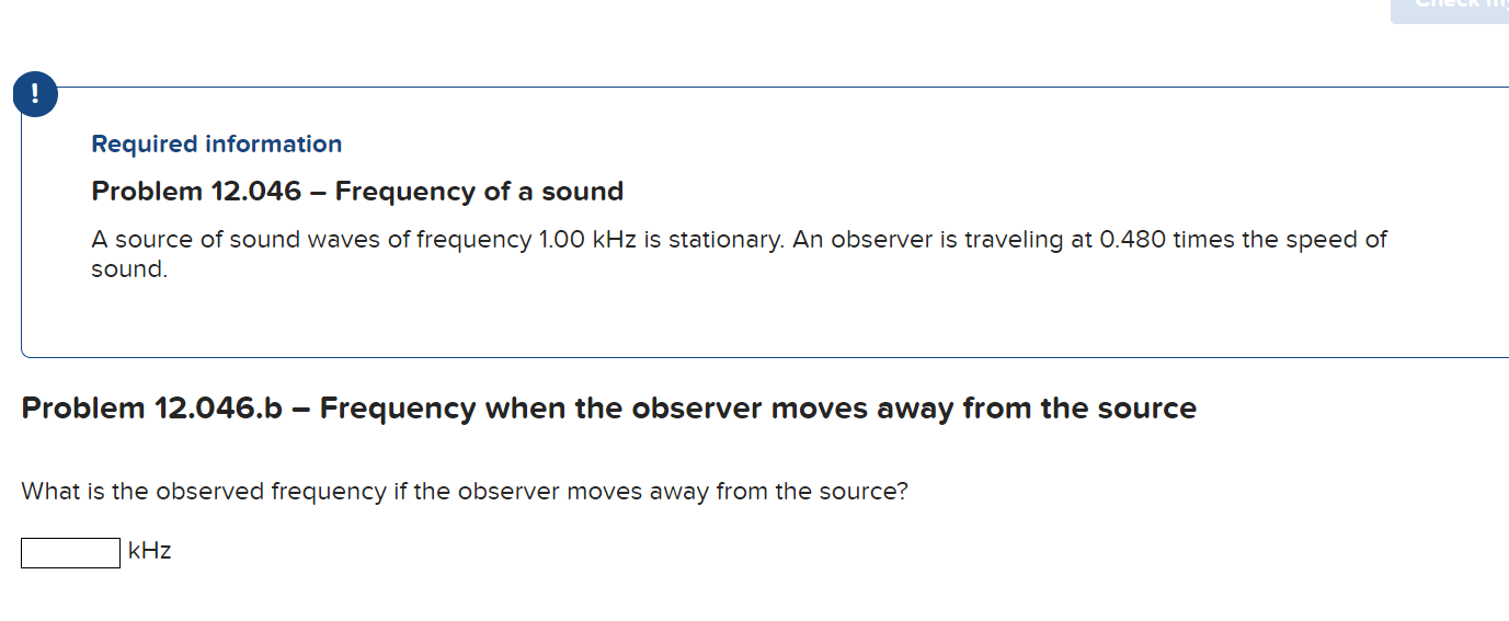 Solved Required informationProblem 12.046 - ﻿Frequency of a | Chegg.com